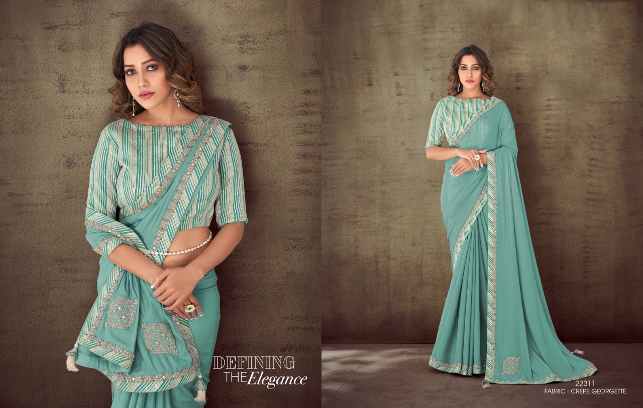 SAHRISH 22300 SERIES CATCHY LOOK SAREE CATALOG