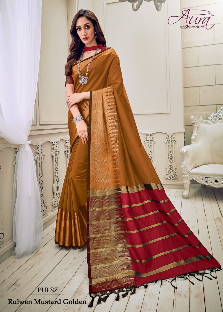 Buy AURA PULSZ PRESENT RUHEEN PURE COTTON SILK SAREE at Low Prices ...