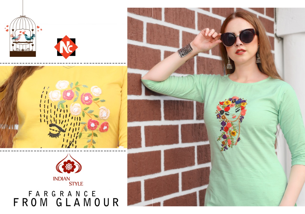 Neeti Neeva 1008-1013 series 5760 + 5% Gst Extra - Kurti With Trouser Pants