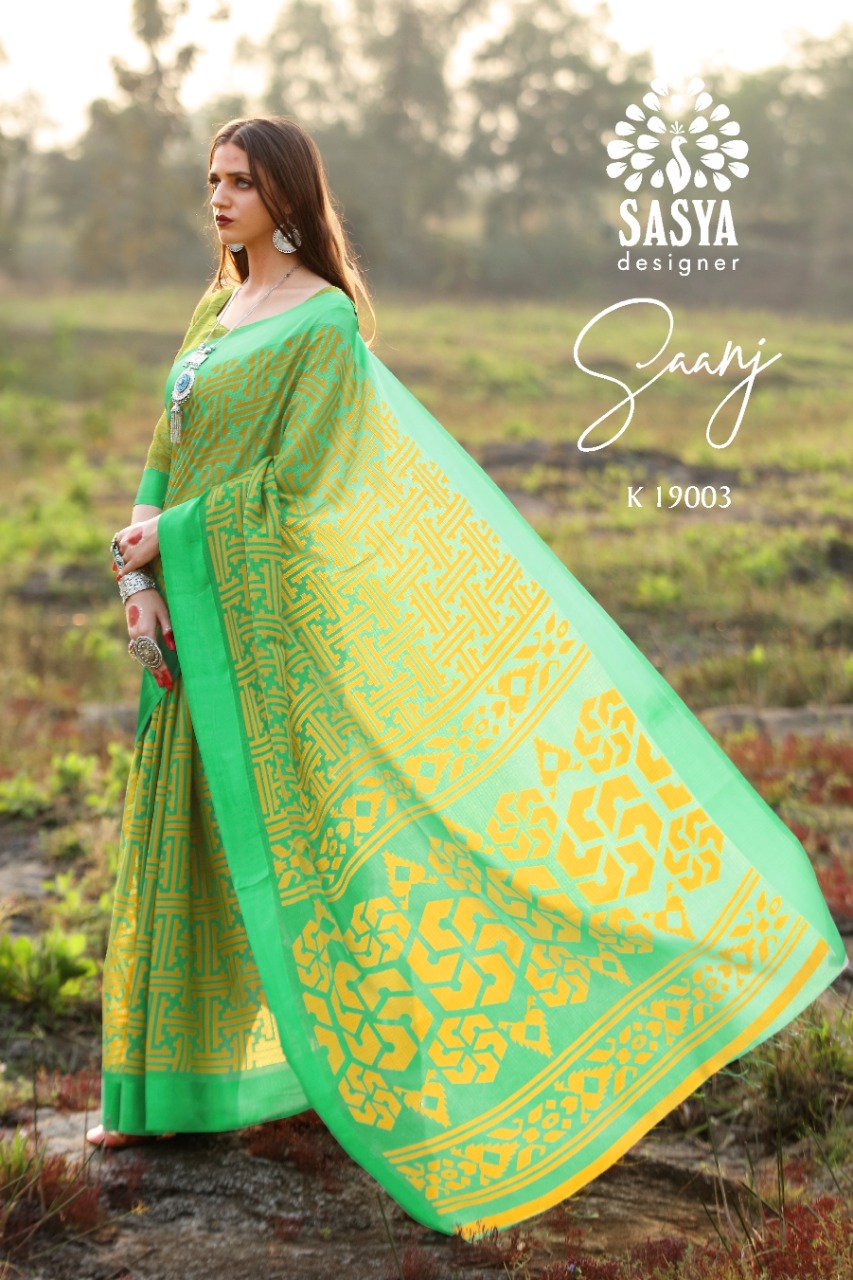 Buy Sasya Designer saanj 19001-19010 series 7550 + 5% Gst Extra modern ...