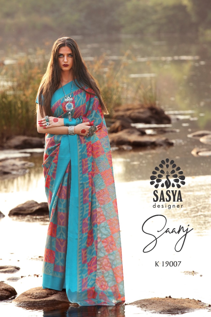 Sasya Designer saanj 19001-19010 series 7550 + 5% Gst Extra modern and ...